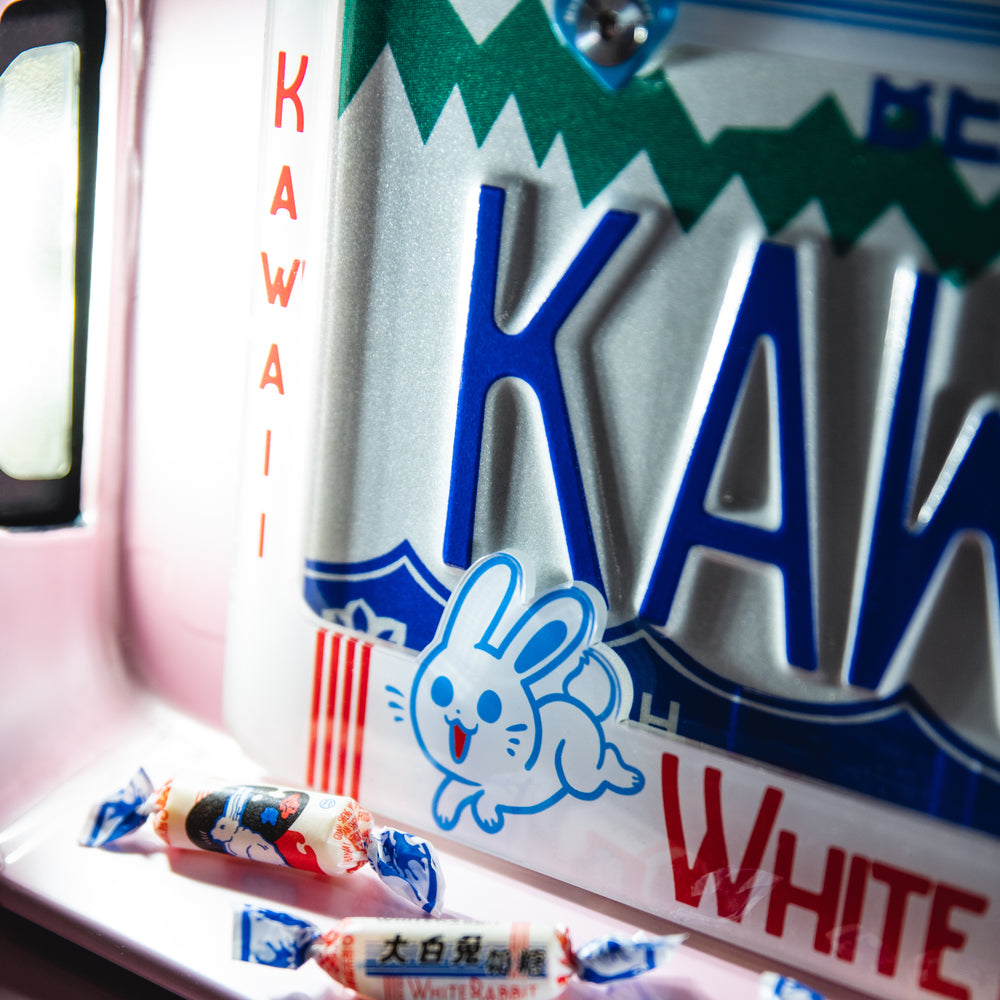 White Rabbit License Plate Frame
