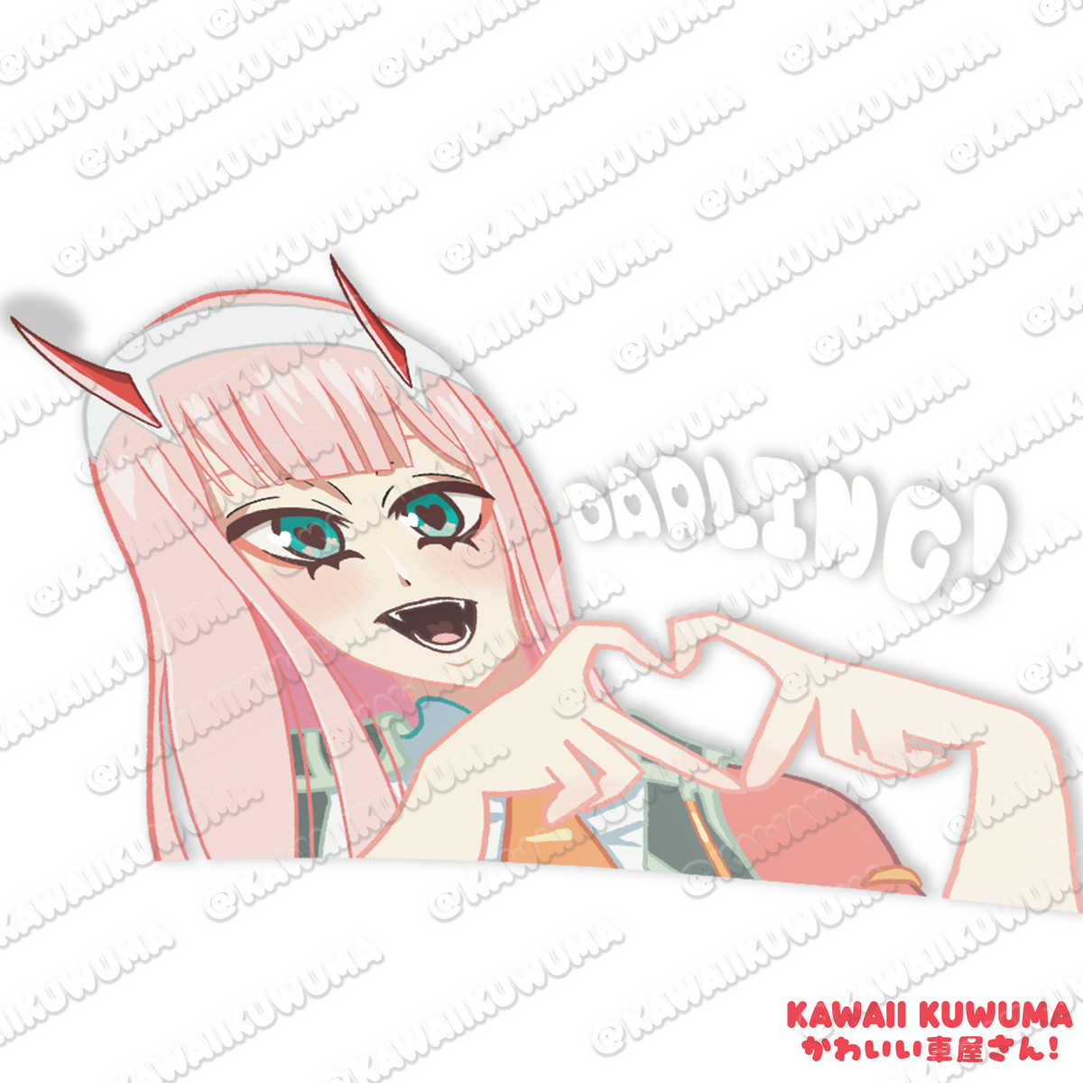 Zero Two Peeking Sticker